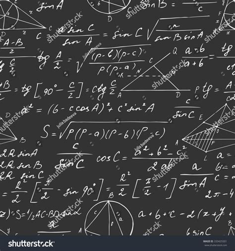 Seamless Geometric Pattern Trigonometry Formulas On Stock Vector Royalty Free 333425501