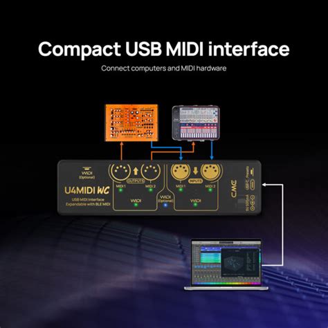 cme u4midi wc guitar ready midi interface with optional widi