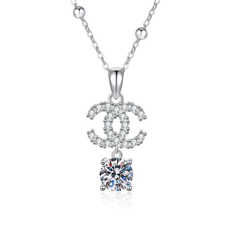 Womens Moissanite Necklace With S925 Sterling Silver Bead And Cross C Gooddiy