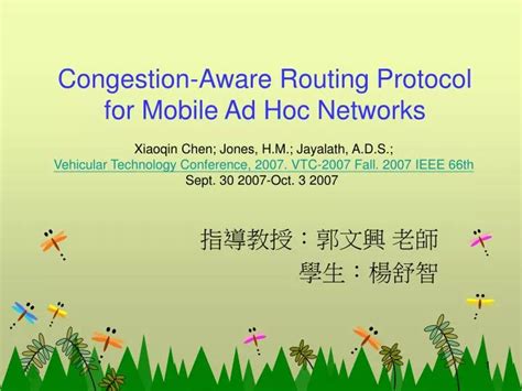 Ppt Congestion Aware Routing Protocol For Mobile Ad Hoc Networks
