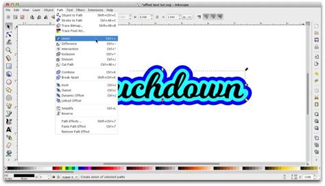 Offset Text In Inkscape The Easy Way Shadow Fonts Text Template Freebie