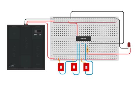 Circuit Design And 3 είσοδοι Tinkercad