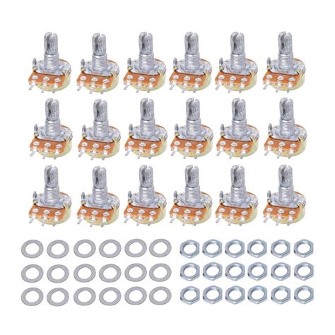 Buy Bout 18pcs Rotary Taper Potentiometer 500k 5k Potentiometer