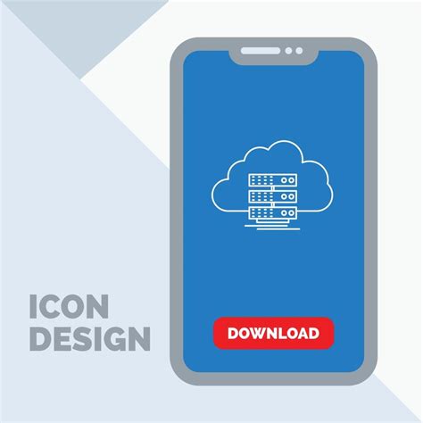 Cloud Storage Computing Data Flow Line Icon In Mobile For Download
