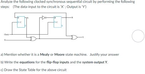 Solved Analyze The Following Clocked Synchronous Sequential Chegg