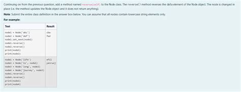 Solved In Python Please Class Node Def Initself