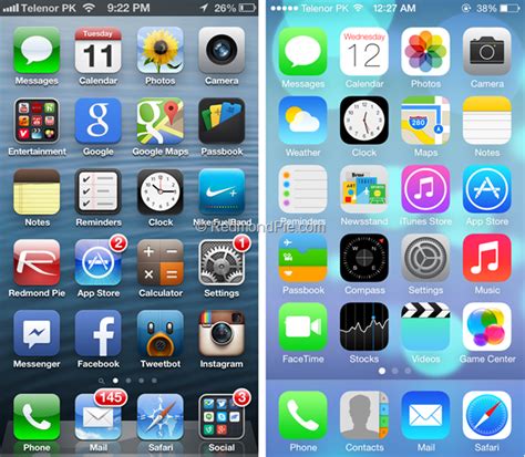 IOS Vs IOS Side By Side Visual Comparison IMAGES Redmond Pie