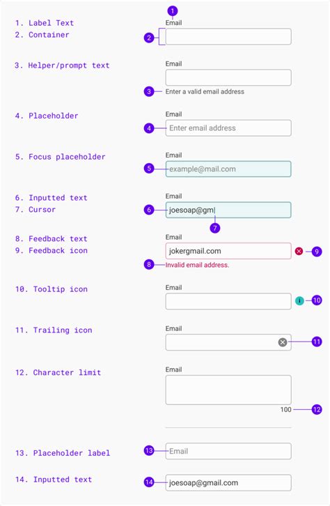 ui cheat sheet text fields ui design principles ux design