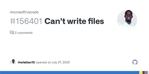 Can T Write Files Issue Microsoft Vscode GitHub