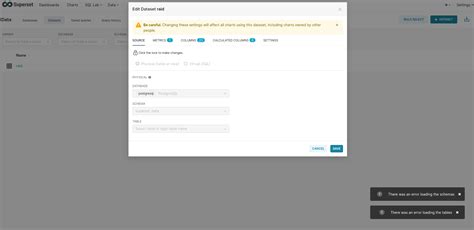PostgreSQL There Was An Error Loading The Schemas And The Tables Issue Apache