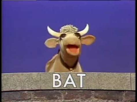 Classic Sesame Street Gladys The Cow Spells Bat Youtube