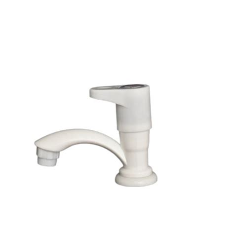 Plastic Pillar Cock Tap Pvc Material Standard Size Glossy White