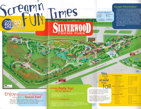 Newsplusnotes From The Vault Silverwood Theme Park 2001 Guide Map
