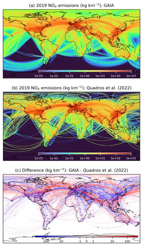 Spatial Distribution Of The 2019 Column Integrated Nox Emissions From