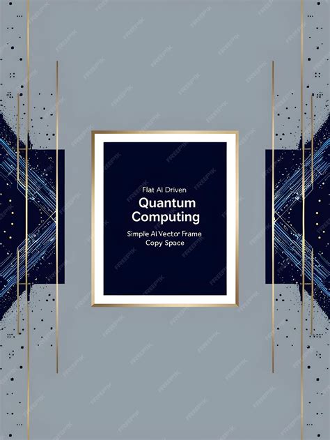Flat Ai Driven Quantum Computing Frame Concept As A Minimalistic Border Frame With Quantum