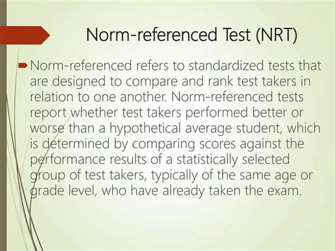 Norm Referenced And Criterion Referenced Test PPT