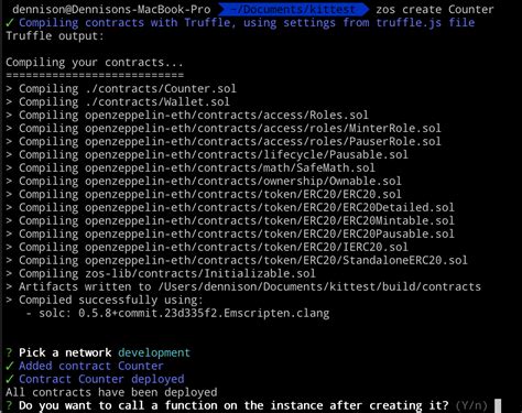Zos Command Hangs At Creating A Contract And Calling A Function Zos 24 · Issue 1027