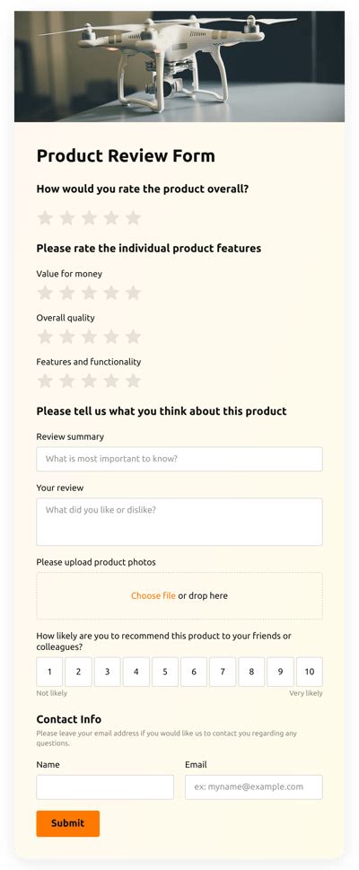 Create Customer Review Form Template For Your Website Free Forms