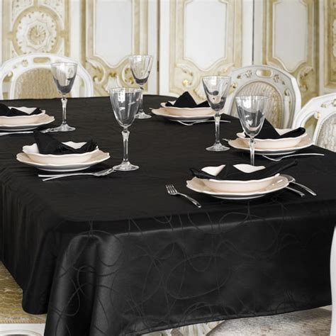 Black Tablecloth Etsy