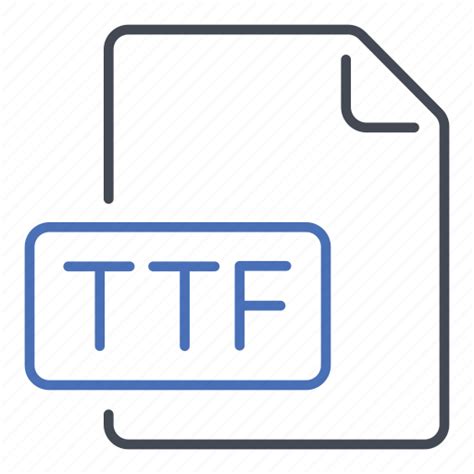 Extension File Format True Type Font Ttf Icon
