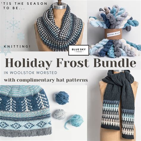 Woolstok Holiday Frost Bundle Kits By Blue Sky Tribe Yarns London