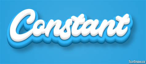 Constant Text Effect And Logo Design Name