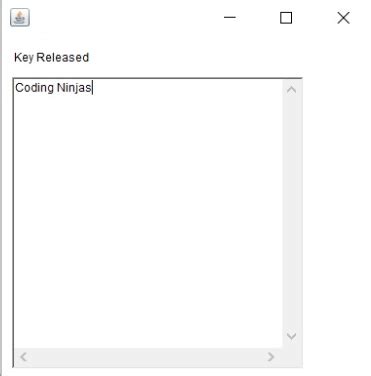 Java KeyListener Naukri Code