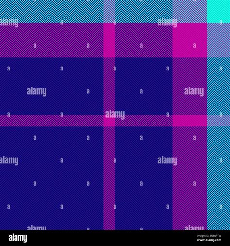 Tartan Textile Texture Pattern Plaid Fabric Seamless Background Vector Check In Blue And Pink