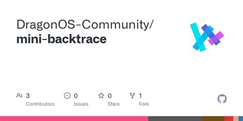 GitHub DragonOS Community Mini Backtrace