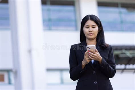 Future Remote Work Combines Technology Smart Phone Digital Business Woman Enable E Learning