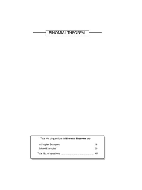 3binomial Theorem Theory Module 1 Pdf Complex Analysis