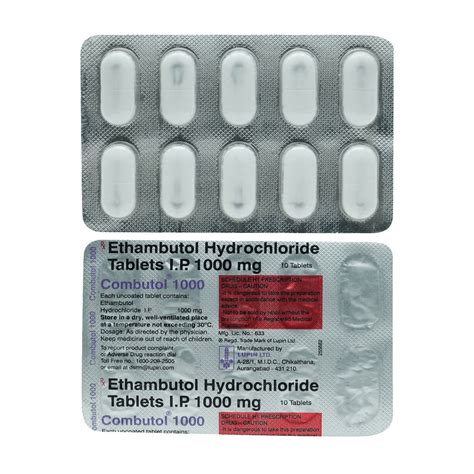 Combutol 1000 Tablet 10s Price Uses Side Effects Composition