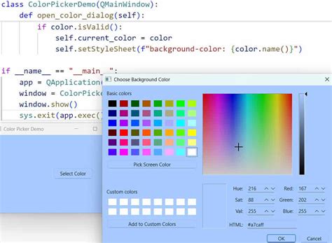 Work With QColorDialog In PyQt6
