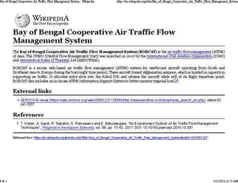 Bay Of Bengal Cooperative Air Traffic Flow Management System