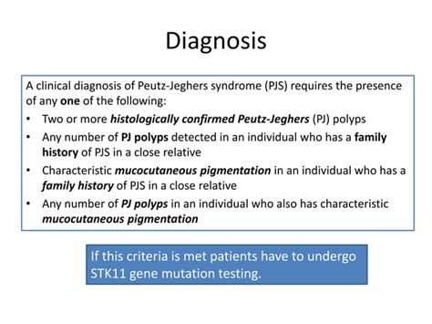 Peutz Jeghers Syndrome Pptx