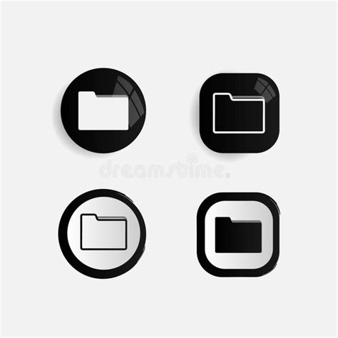 Set Of Modern File Manager Icon Collection Design Isolated Stock Illustration Illustration Of