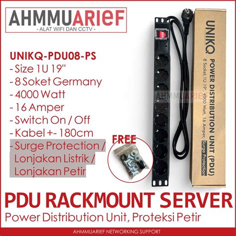 Unikq Pdu Power Distribution Unit Rack Rackmount Server 8 Socket Outlet