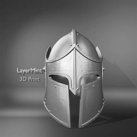 Cosplay Stl Download Gothic Knight Helmet With Ornamental Engravingsby Layermint