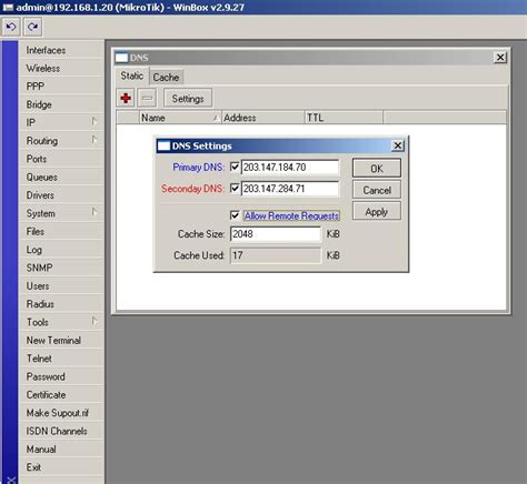Cable Setup MikroTik Wiki