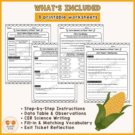 Corn Density And Float Test Hands On Stem Activity Science Of Sinking
