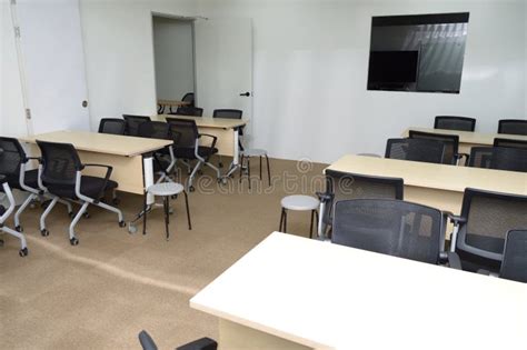 A Classroom Lecture Room Where Lessons Classes Are Conducted Stock