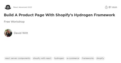 Build A Product Page With Shopifys Hydrogen Framework