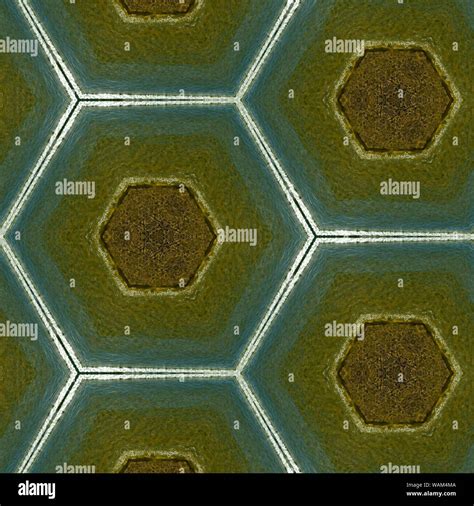 Abstract Colorful Hexagon Square Geometric Seamless Pattern Symmetric Kaleidoscope Fashion