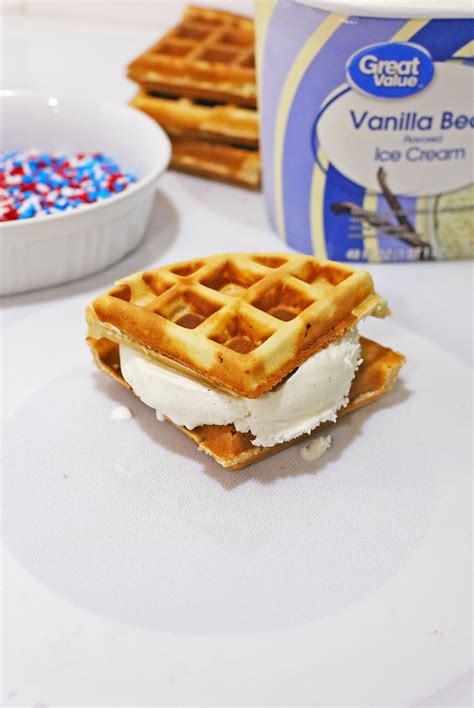 Waffle Ice Cream Sandwiches