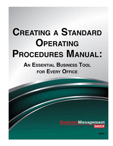 Standard Operating Procedures Manual An Essential Business Tool For