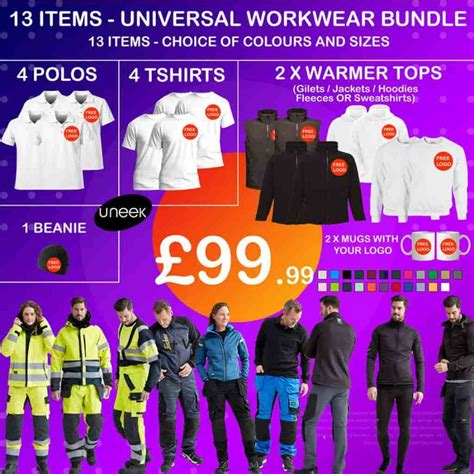 Workwear Personalised Workwear Workwear Bundles With Embroidery