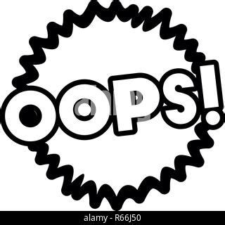 oops comic words in speech bubble isolated icon Stock Vector Image & Art - Alamy