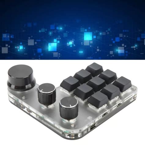 MINI KEYPAD Keys Knob RGB DIY Shortcut Programmable Mechanical Keyboard QCS EUR