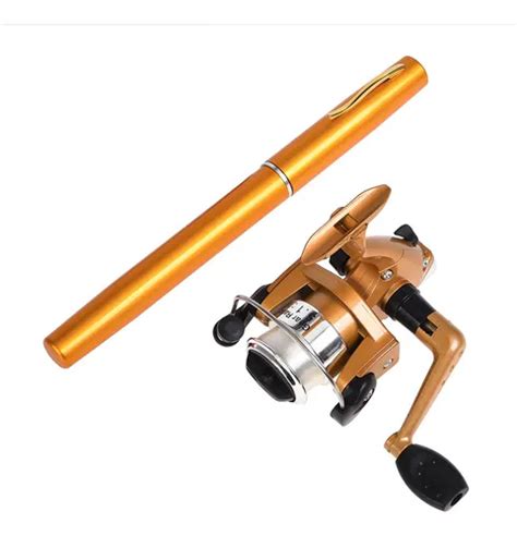 Conjunto Combinado Mini Scopic Pen Vara De Pesca E Molinete Frete Grátis