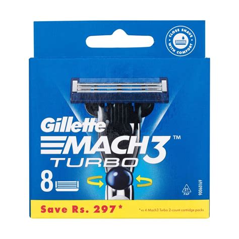 Gillette Mach3 Turbo Zamjenske Britvice Za Muškarce Set Lijepa Hr